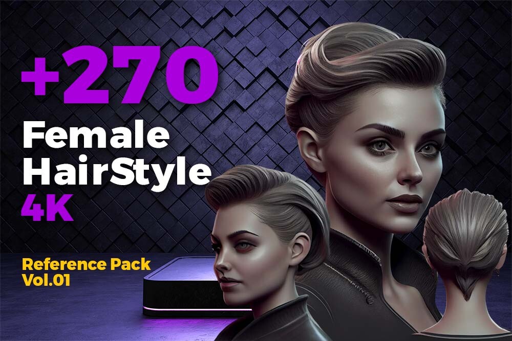 ArtStation - +270 Female Hair Styles | 4K | Artworks