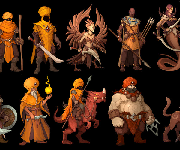 ArtStation - Fantasy Army Characters pack2 | Game Assets