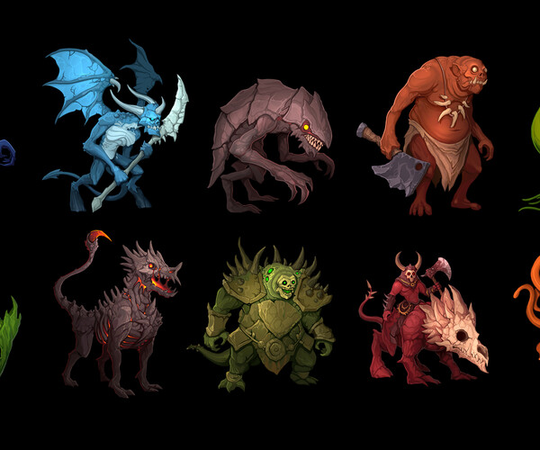 ArtStation - Demonic Creatures | Game Assets