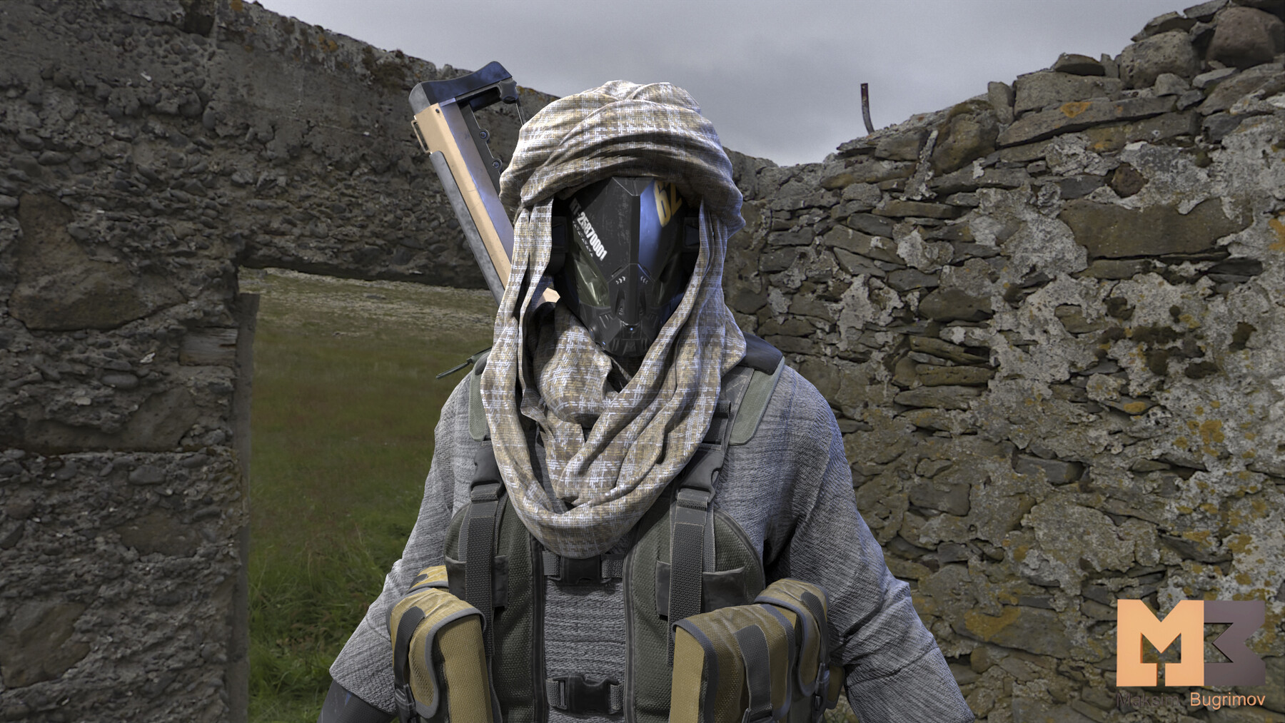 ArtStation - Female Soldier 04 (DESERT SNAKE) | Game Assets