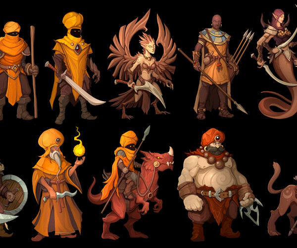 ArtStation - Desert Army Characters | Game Assets