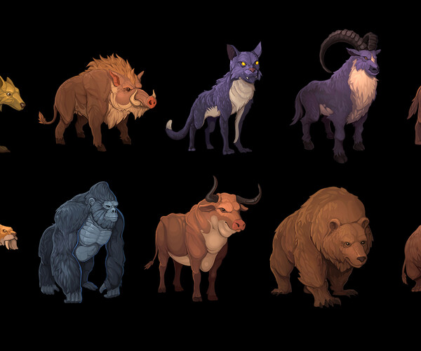ArtStation - Fantasy Animals | Game Assets