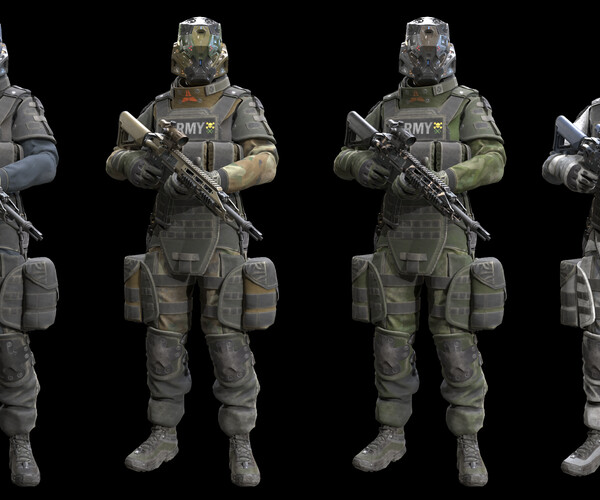 ArtStation - Soldier Female 05 (COBRA) | Game Assets