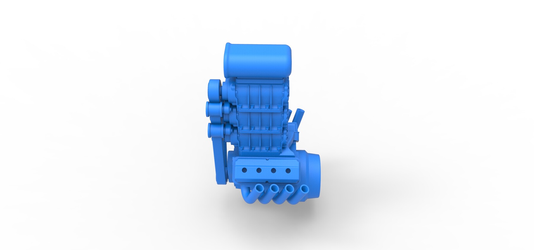 ArtStation - 3D printable Diecast engine V8 with triple supercharger ...