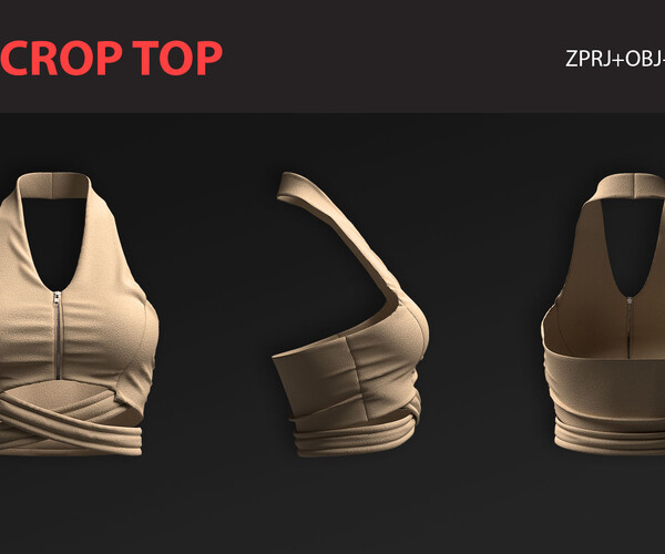 ArtStation - 10 CROP TOP PACK (VOL.04). Marvelous Designer/Clo3D ...