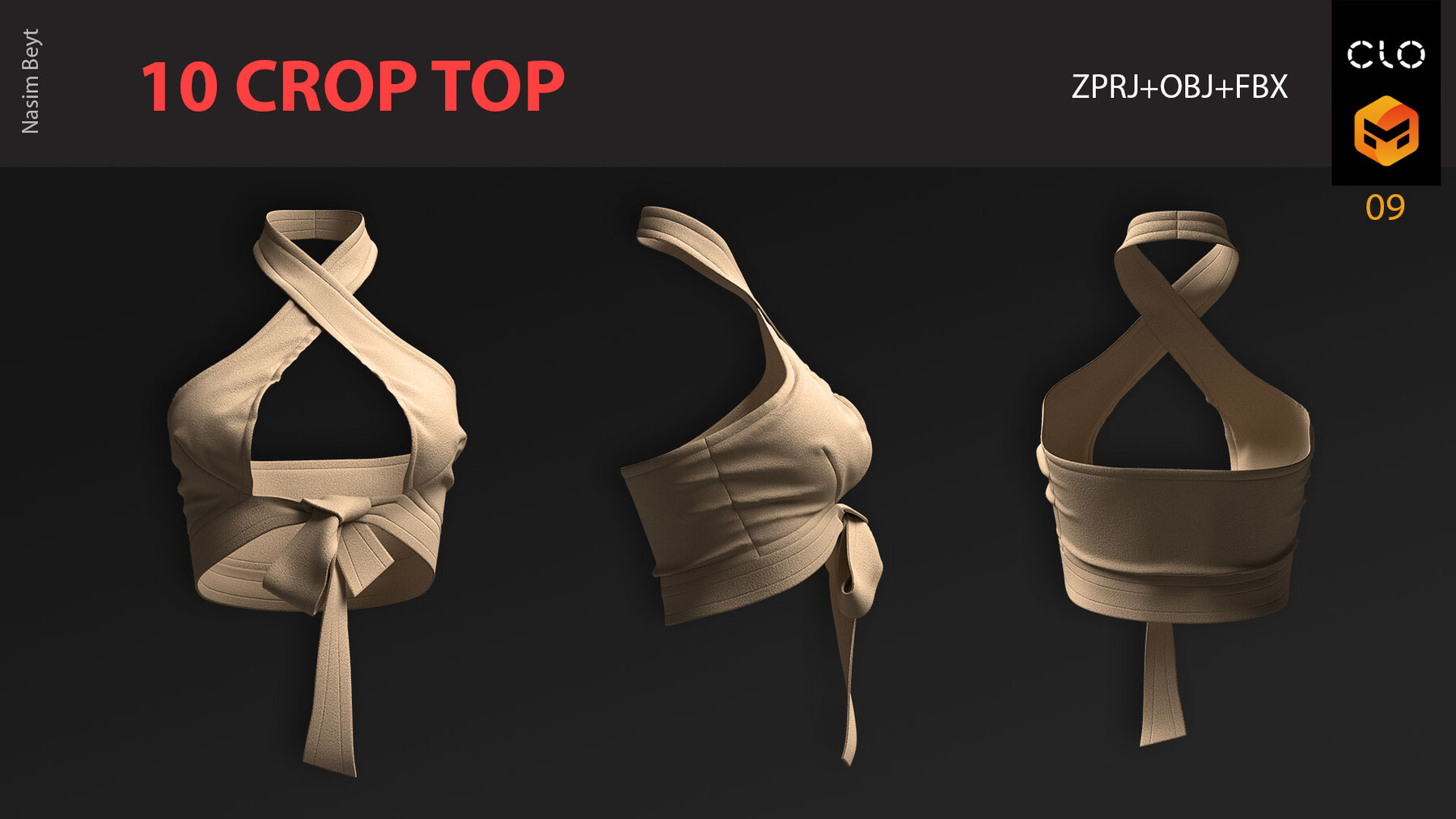 ArtStation - 10 CROP TOP PACK (VOL.04). Marvelous Designer/Clo3D ...