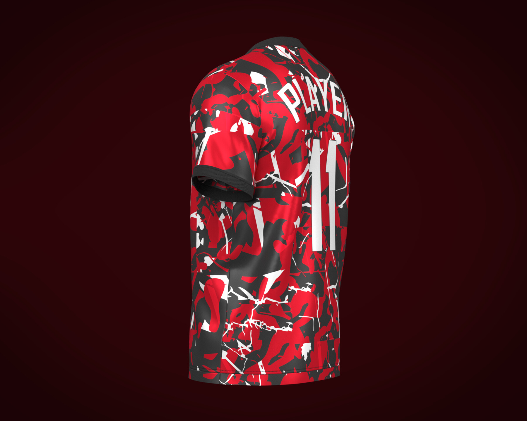 ArtStation - Soccer Football Red and Ash color Jersey Player-11 | Resources