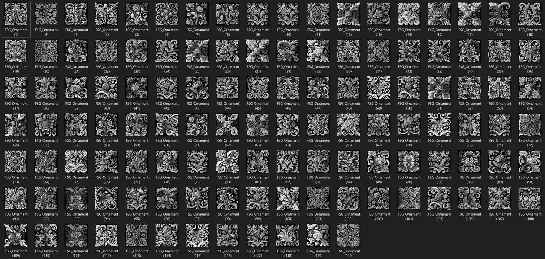 ArtStation - 120 Alpha Ornaments | Artworks