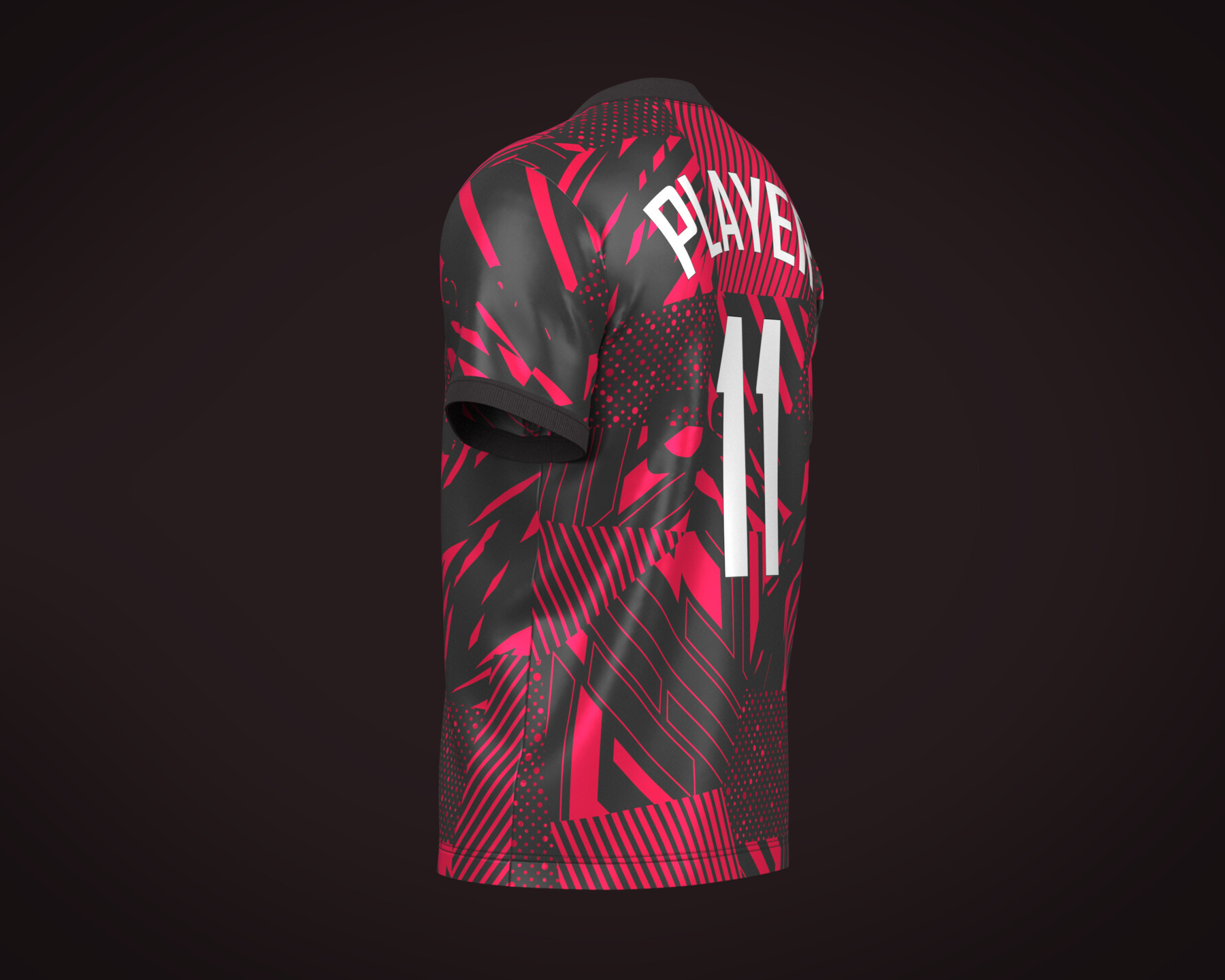 ArtStation - Soccer Football Red and Black color Jersey Player-11 ...
