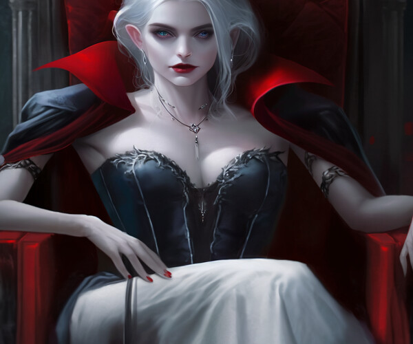 ArtStation - Vampire Queen v5 + Bonus | Artworks