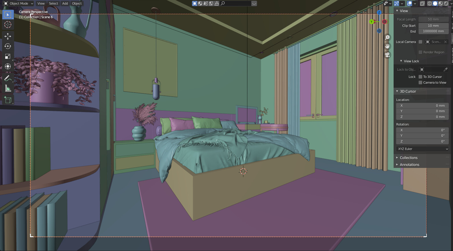 ArtStation - Sence Bedroom Blender 3.x | Resources