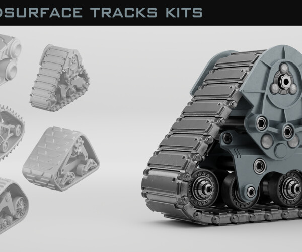 ArtStation - 5 Sci-Fi Track Kits | Resources