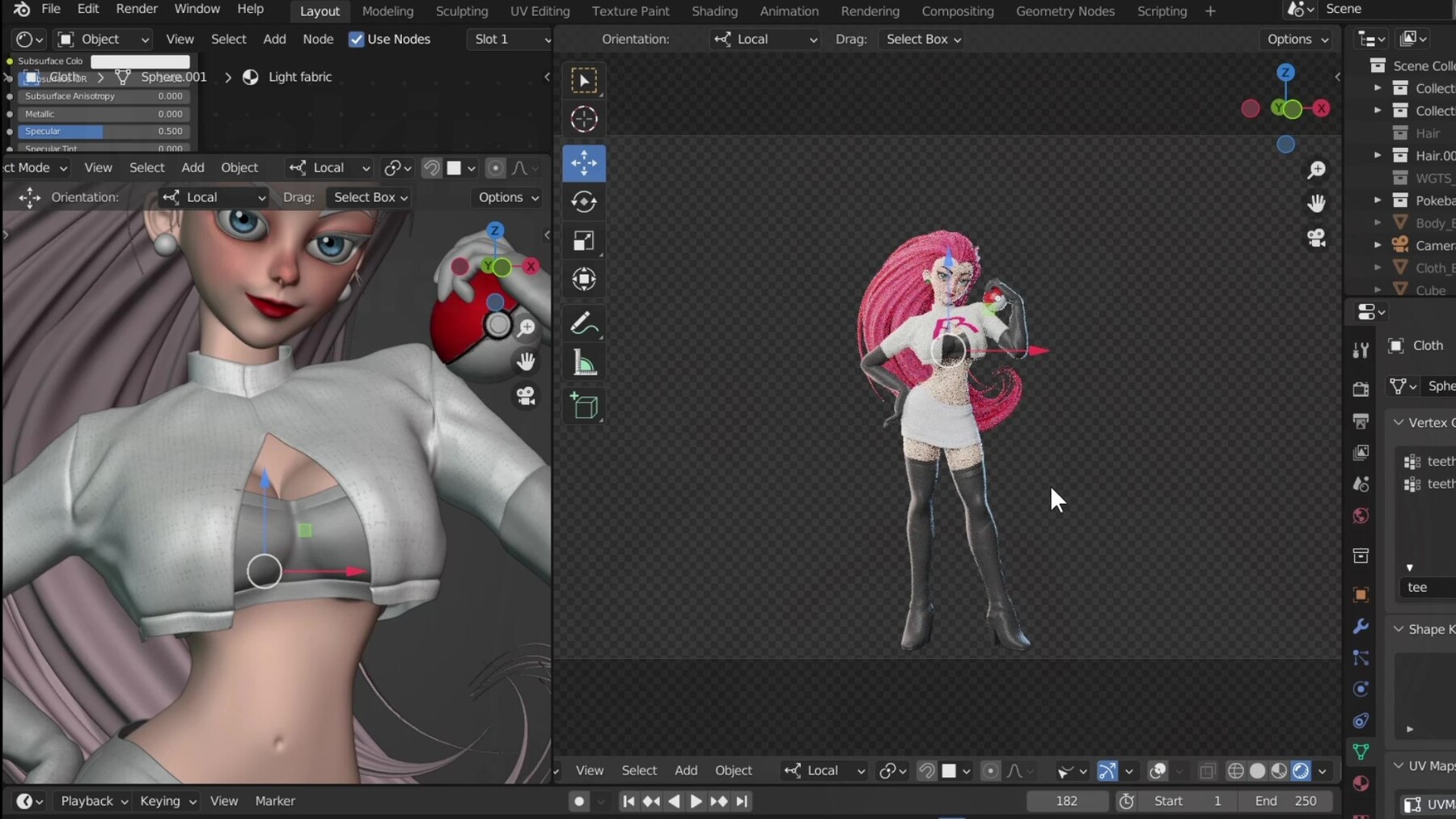 ArtStation - Making Pokémon 3D Characters in Blender _ Jessie Process_Sculpting & Retopology ...