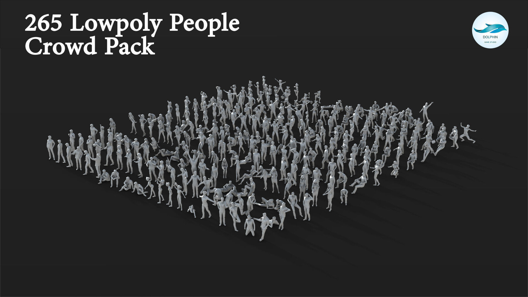 ArtStation - 1400 Lowpoly People Crowd | Game Assets