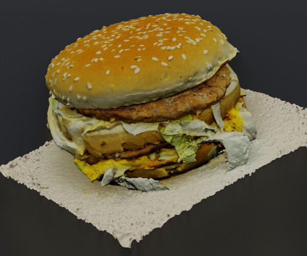 ArtStation - Double Cheeseburger 3D model | Game Assets