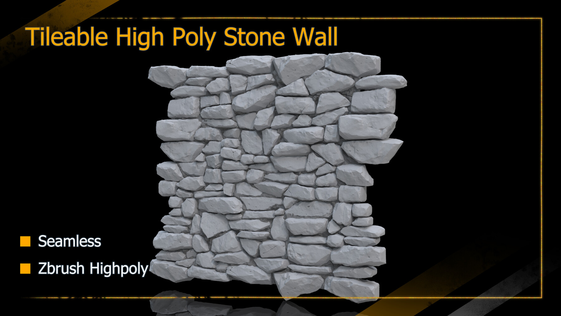 ArtStation - Tileable Stone Wall High Poly for Seamless Textures ...