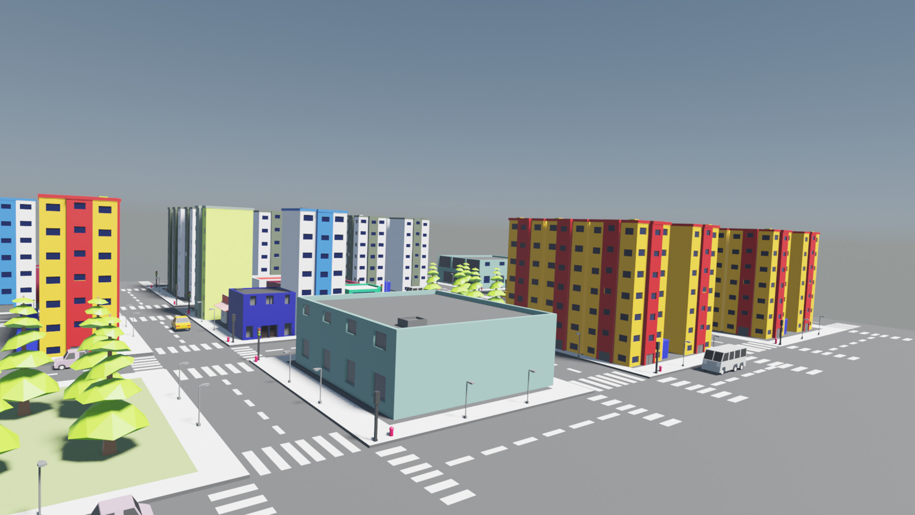 ArtStation - Low poly city | Resources