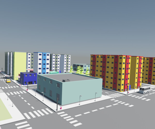 ArtStation - Low poly city | Resources