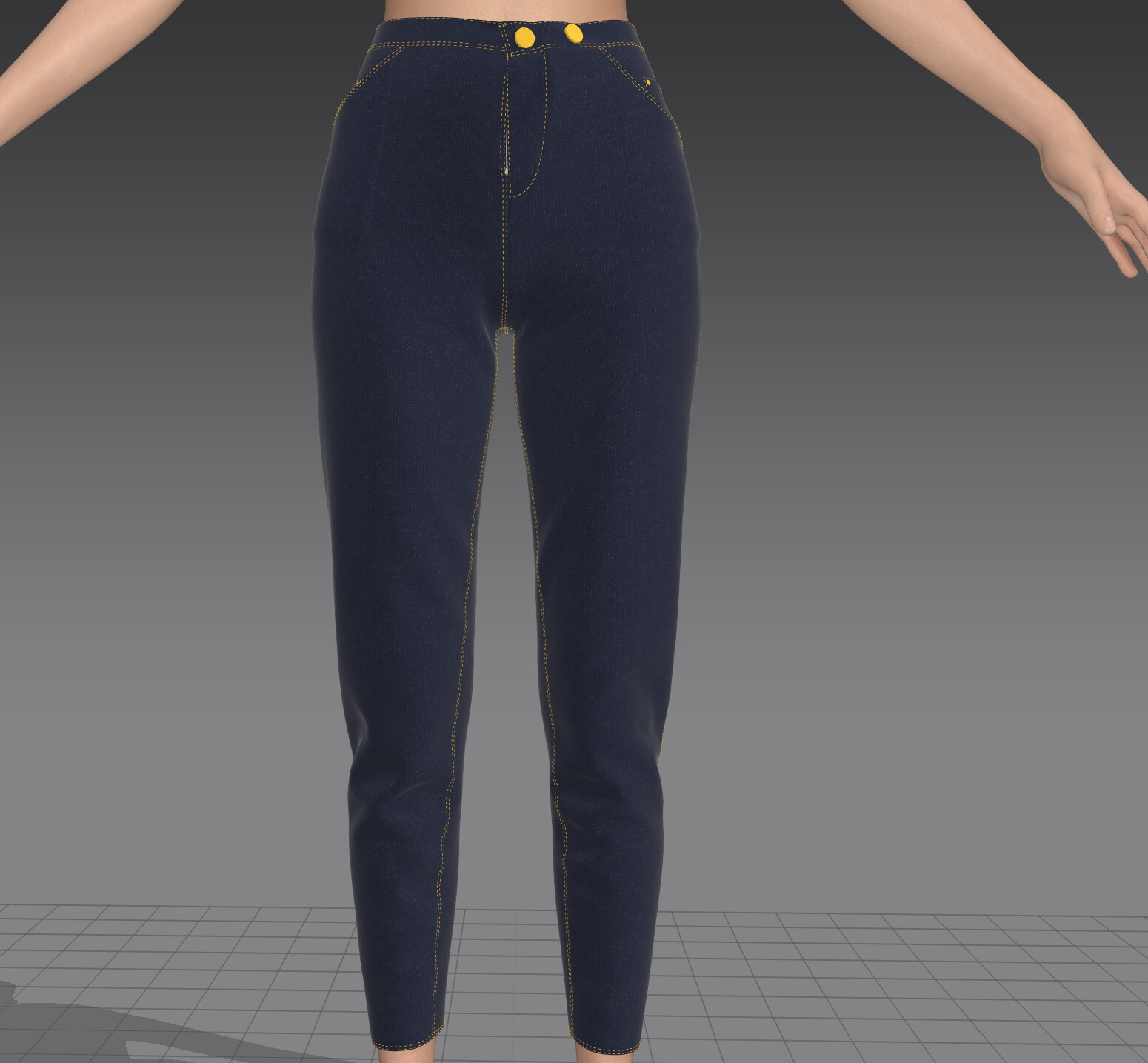 ArtStation - Female jeans (fbx, obj, MD) | Game Assets
