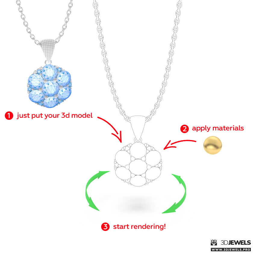 ArtStation - Jewelry Rendering KeyShot Scene Setup for Dangle 360 ...