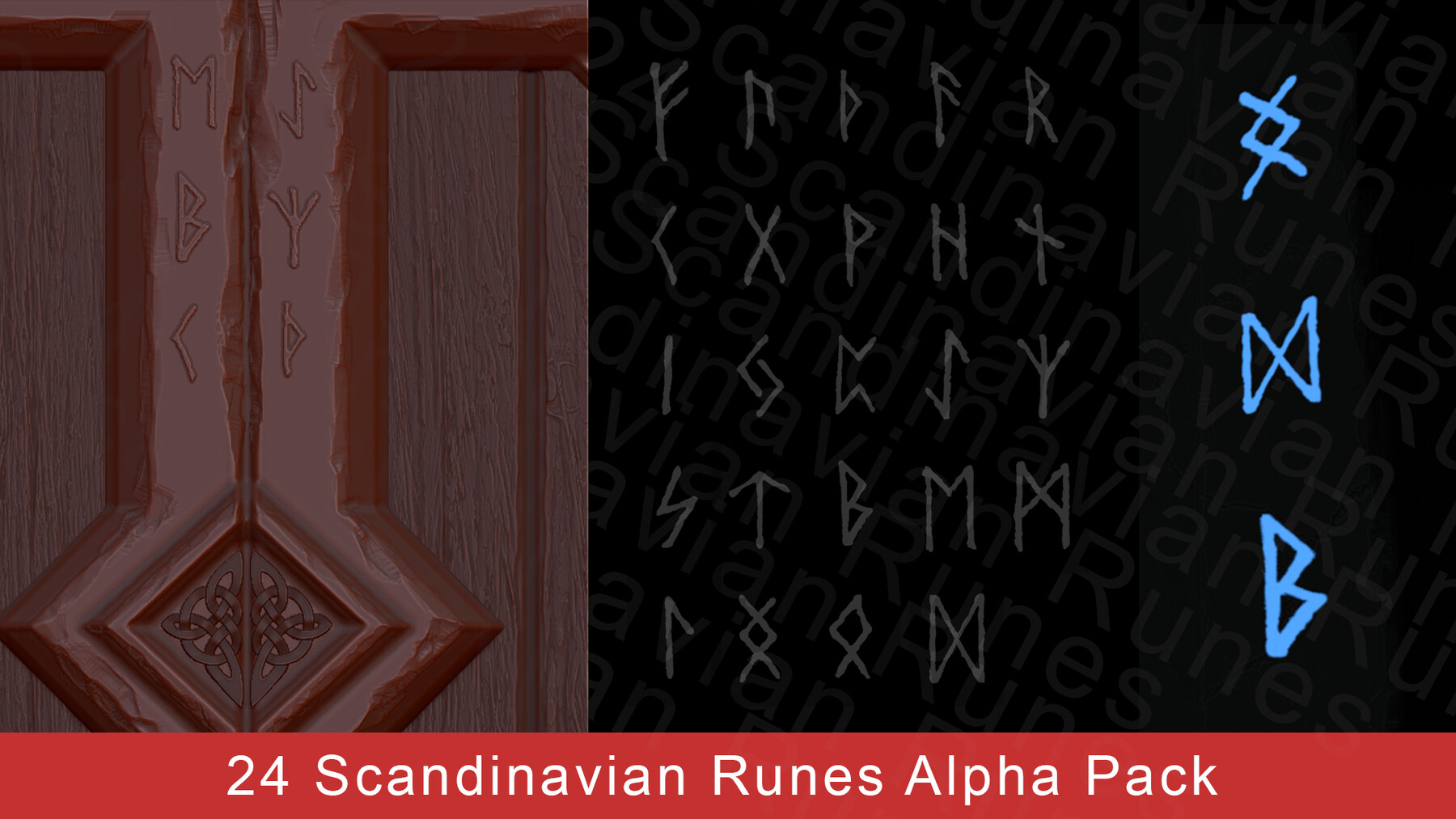 ArtStation - 24 Scandinavian Runes Alpha Pack | Brushes