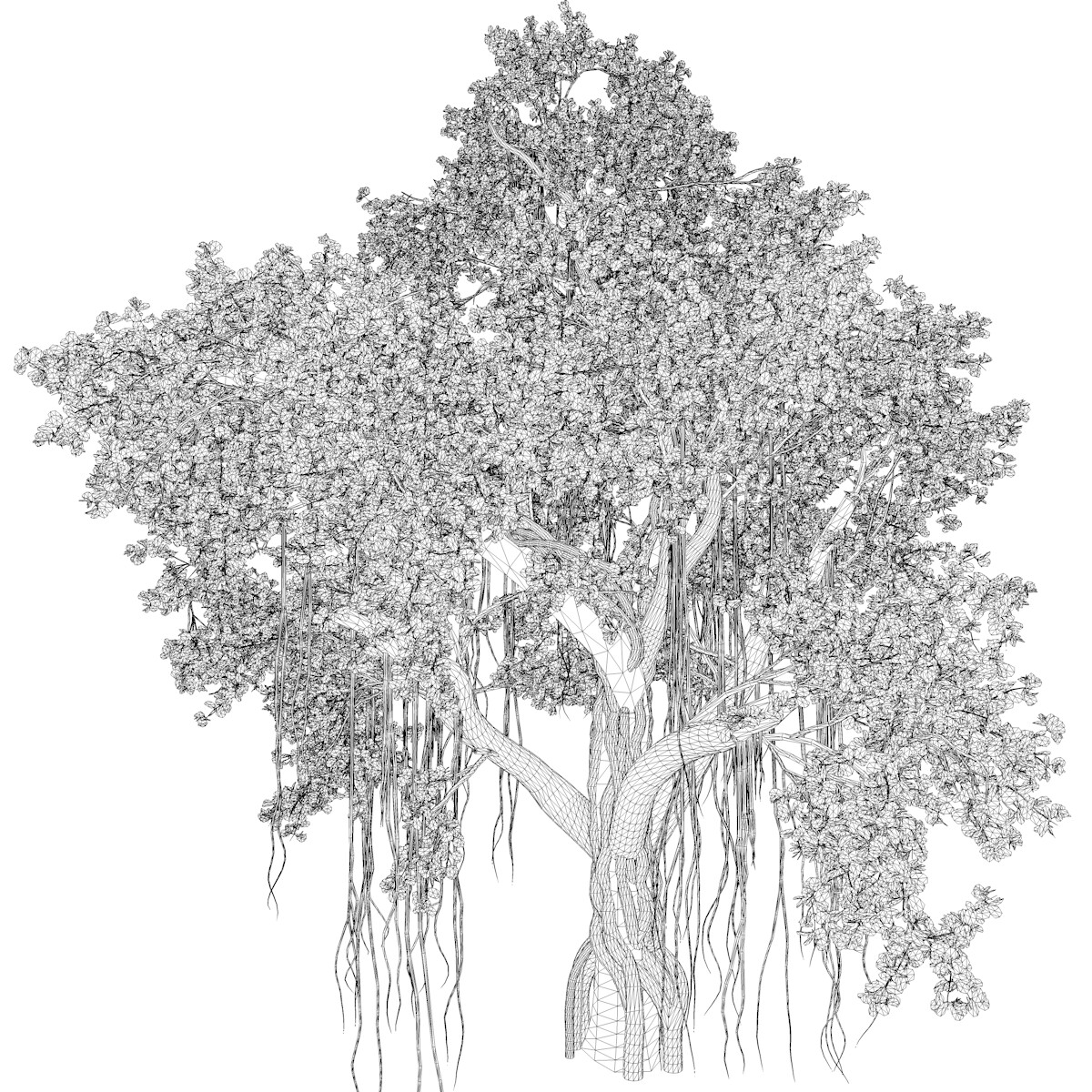 ArtStation - Chinese Banyan Tree #10 - High Poly Tree (3D Model) | Game ...