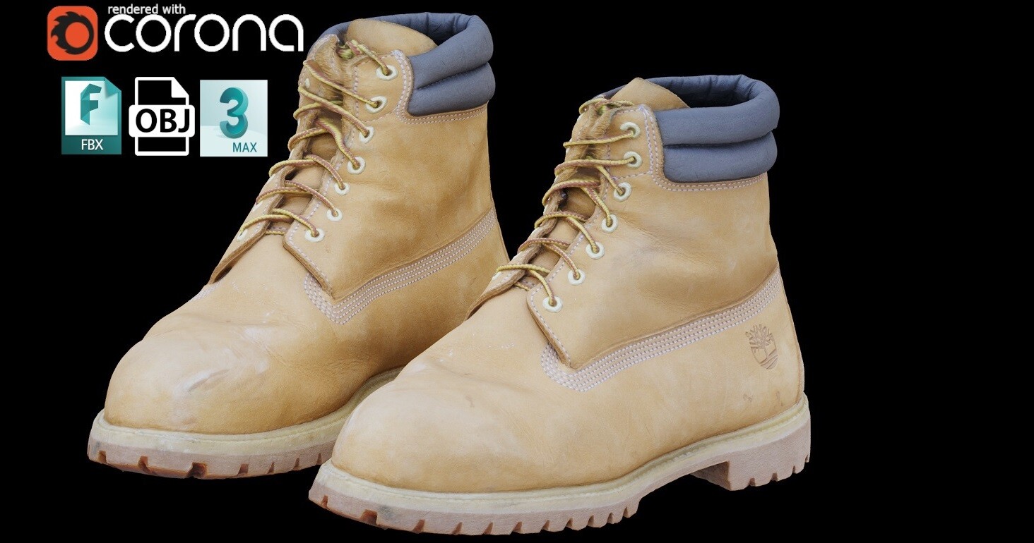 ArtStation - TIMBERLAND BOOT SHOES Low-poly | Game Assets