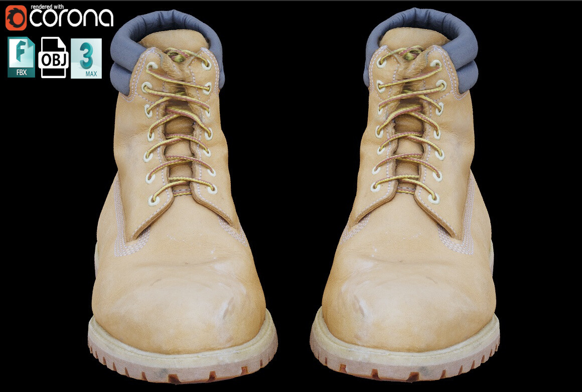 ArtStation - TIMBERLAND BOOT SHOES Low-poly | Game Assets