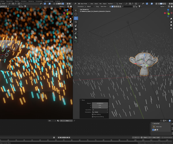 ArtStation - Procedural Glowstick Field Animation | Game Assets