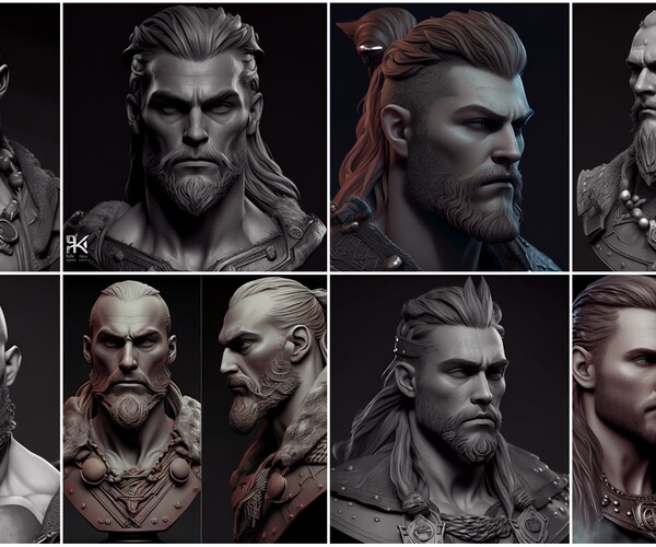 ArtStation - +320 Viking Male Head vol _01 (4k) | Artworks
