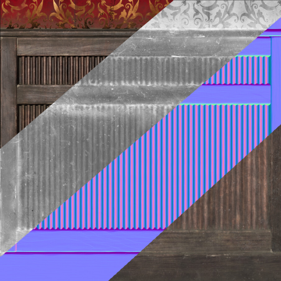 ArtStation - Victorian Red Wallpaper Texture | Resources