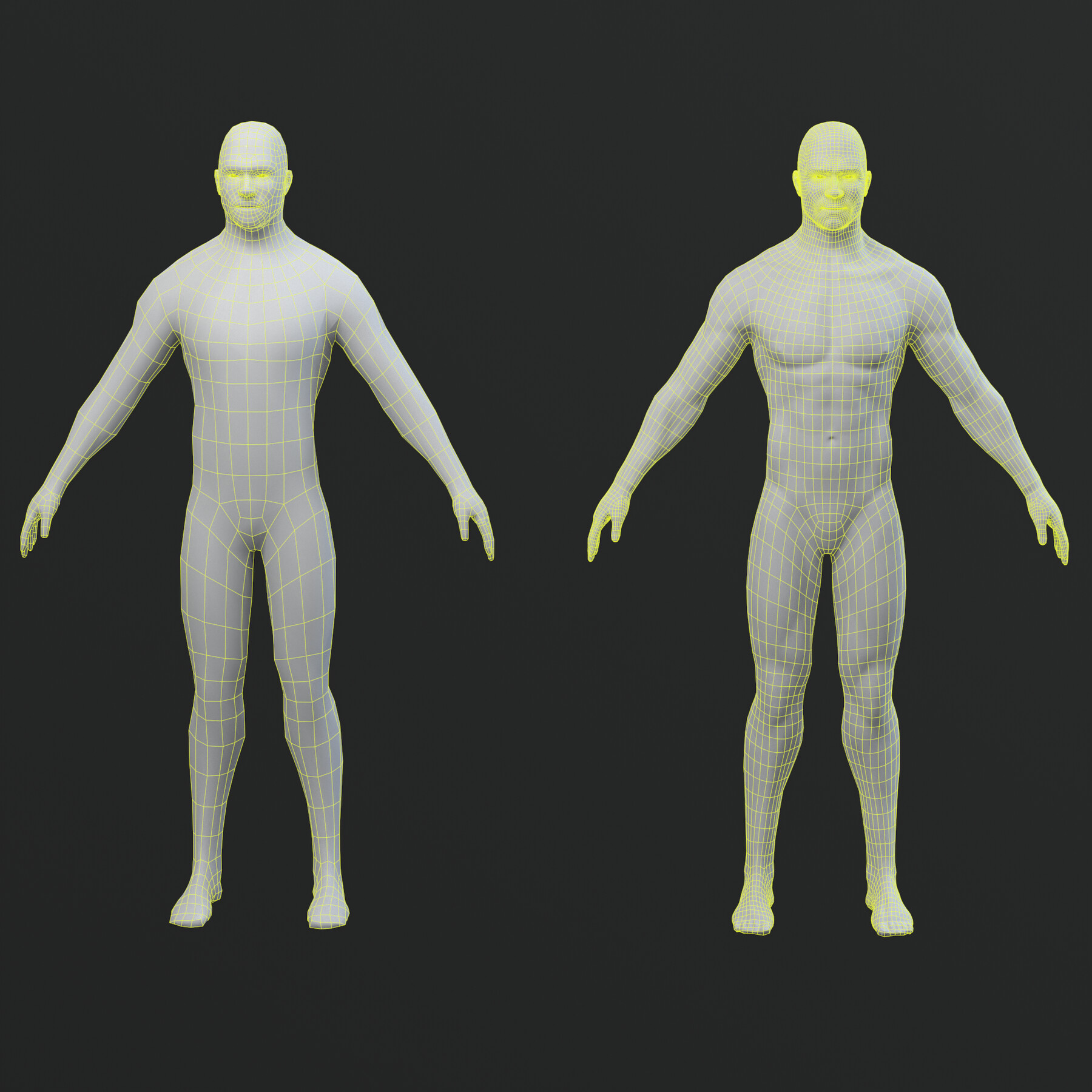 ArtStation - Male Character Base Mesh | Game Assets
