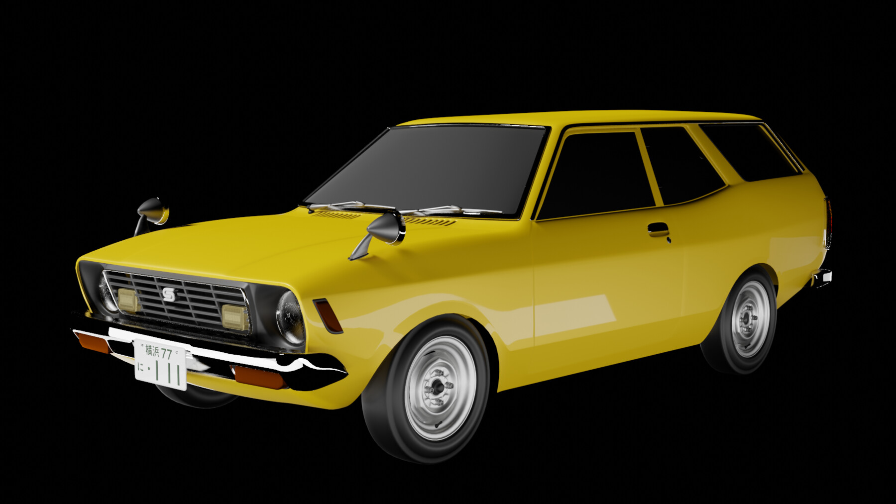 ArtStation - datsun Y120 NISSAN sunny vb210 2door van | Game Assets