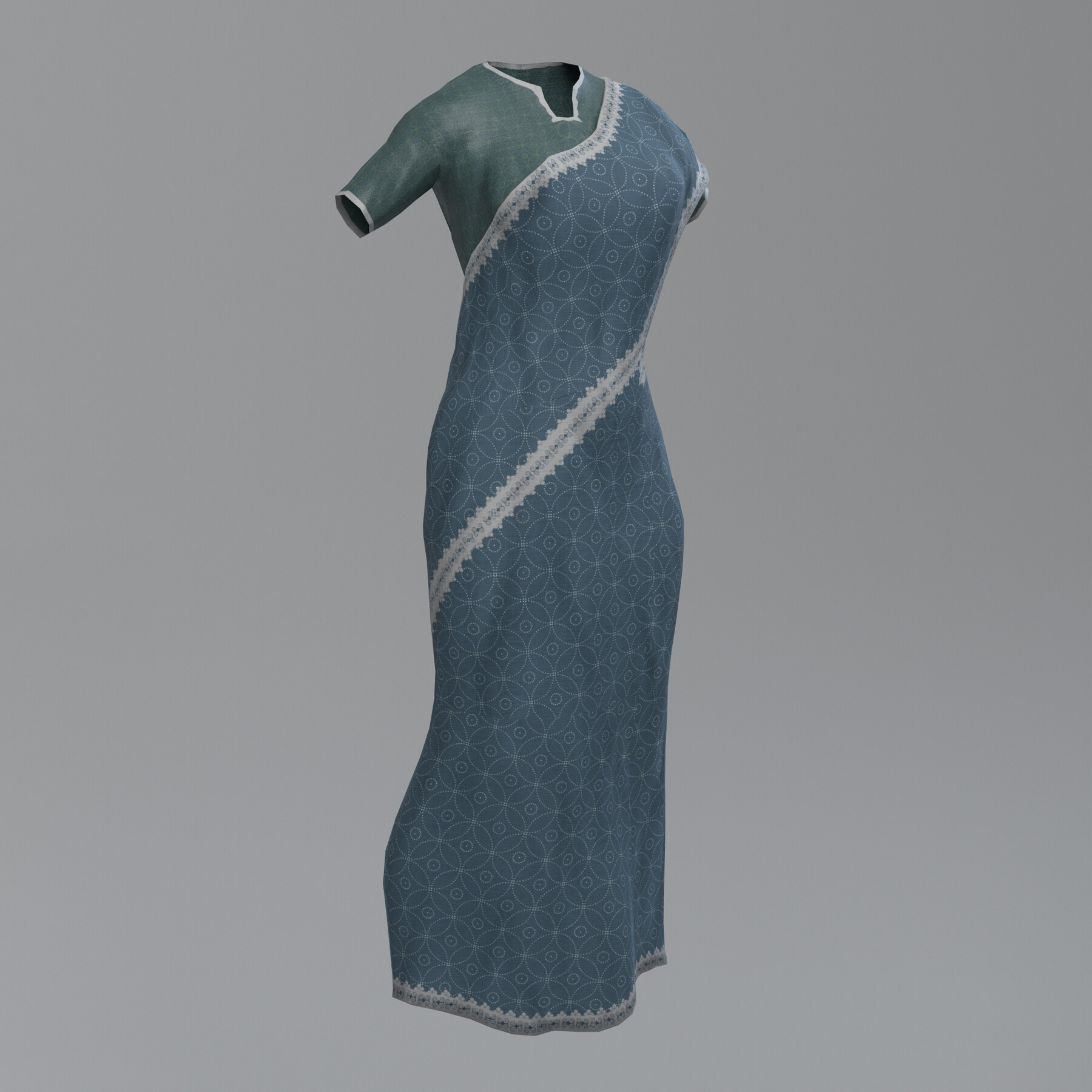 ArtStation - Low Poly Traditional Saree | Game Assets
