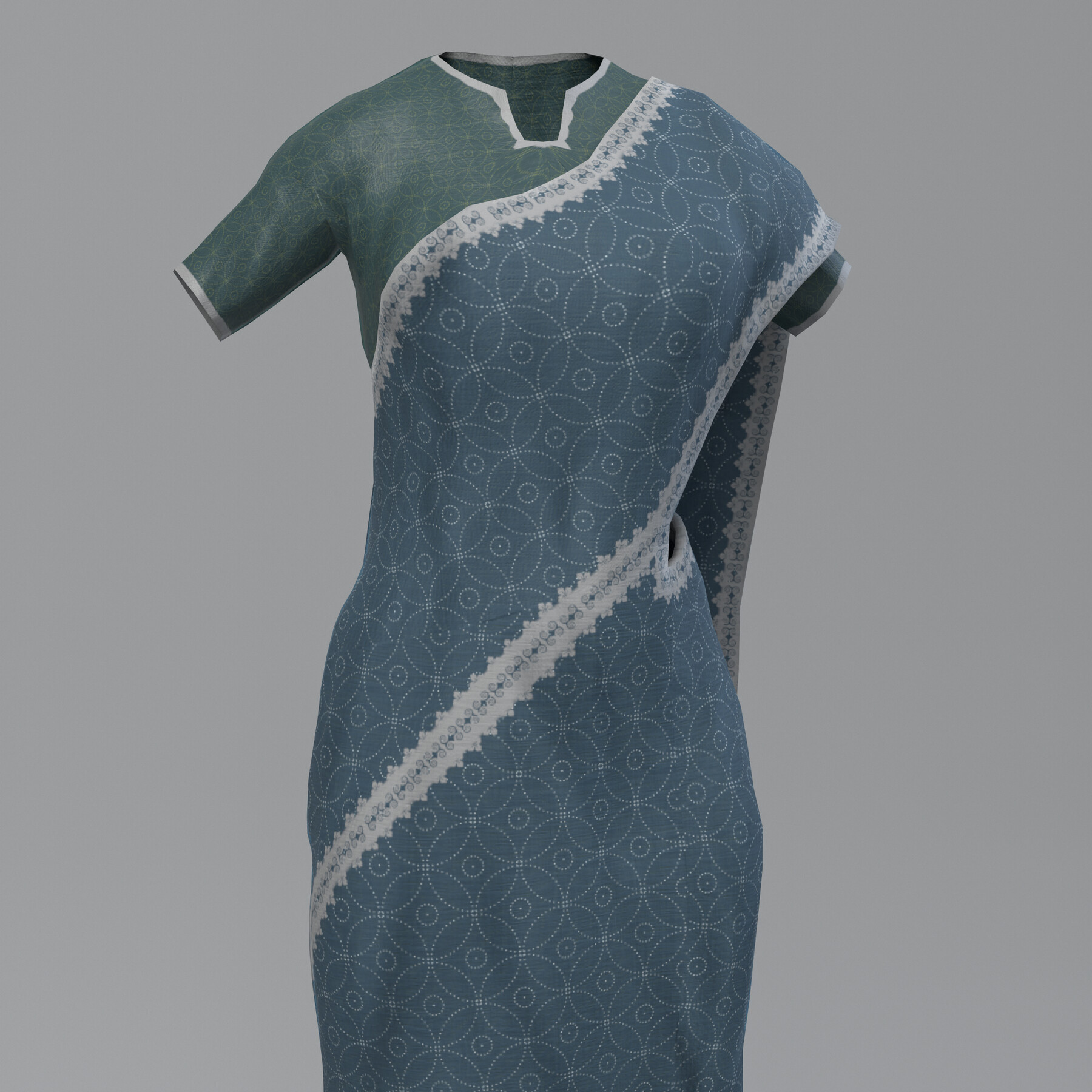 ArtStation - Low Poly Traditional Saree | Game Assets