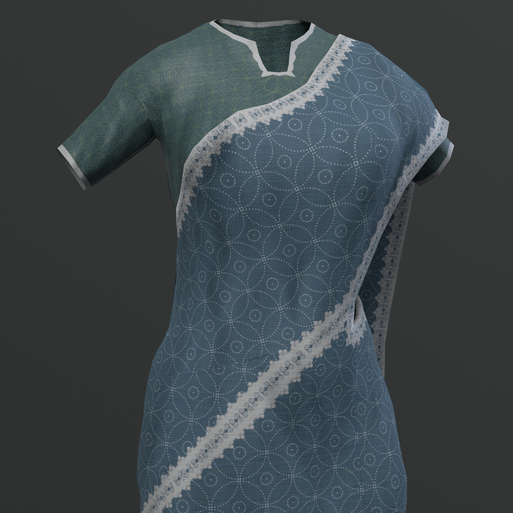 ArtStation - Low Poly Traditional Saree | Game Assets