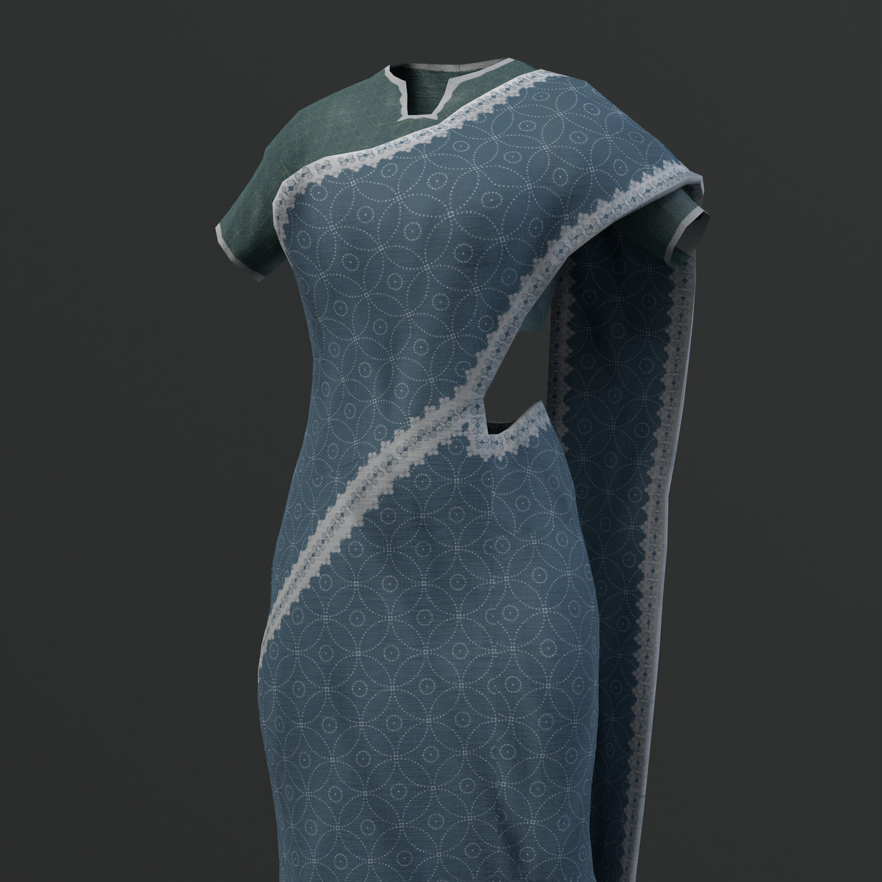 ArtStation - Low Poly Traditional Saree | Game Assets
