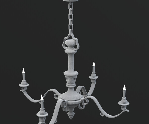 ArtStation - Mid Low Poly Chandelier for Game | Game Assets