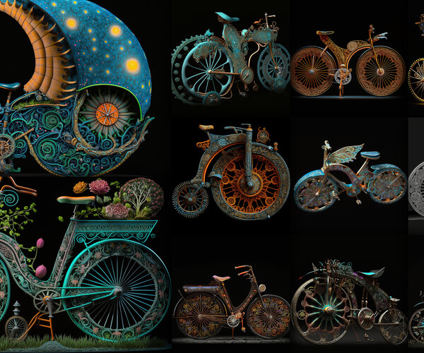 ArtStation - 100 Fantasy Bicycle Illustration Pack (More Than 8K ...