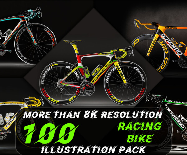 ArtStation - 100 Racing Bike Illustration Pack (More Than 8K Resolution ...