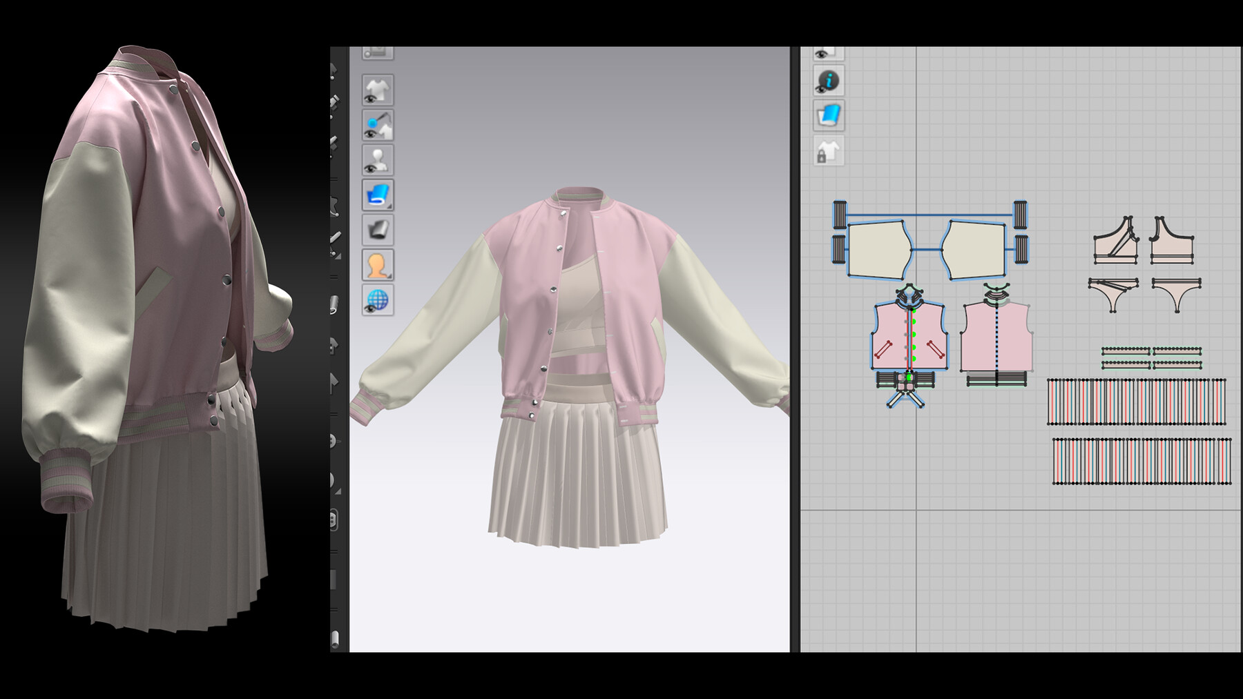 ArtStation - 2 Girl's Sport Set-3 | Game Assets