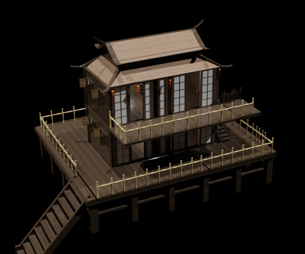 ArtStation - Chinese House 3 | Resources
