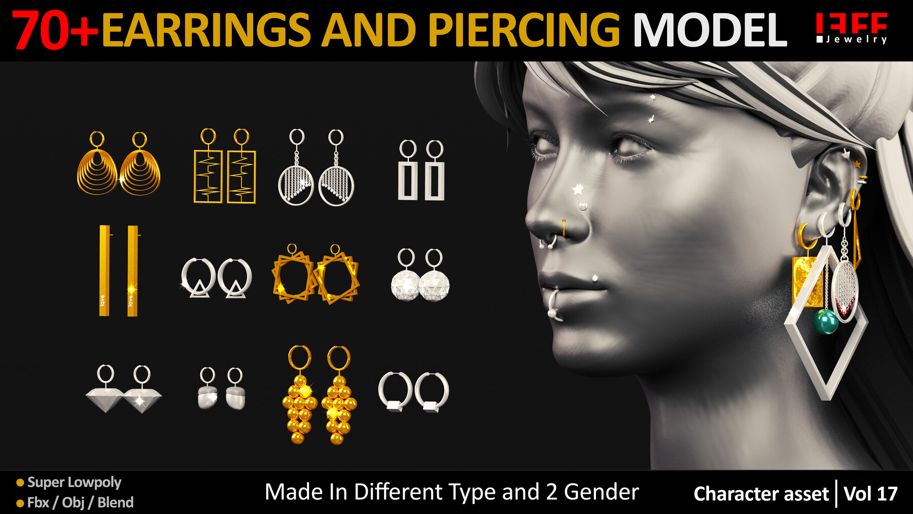 ArtStation - 270+ JEWELRY COLLECTION MODELS | Game Assets