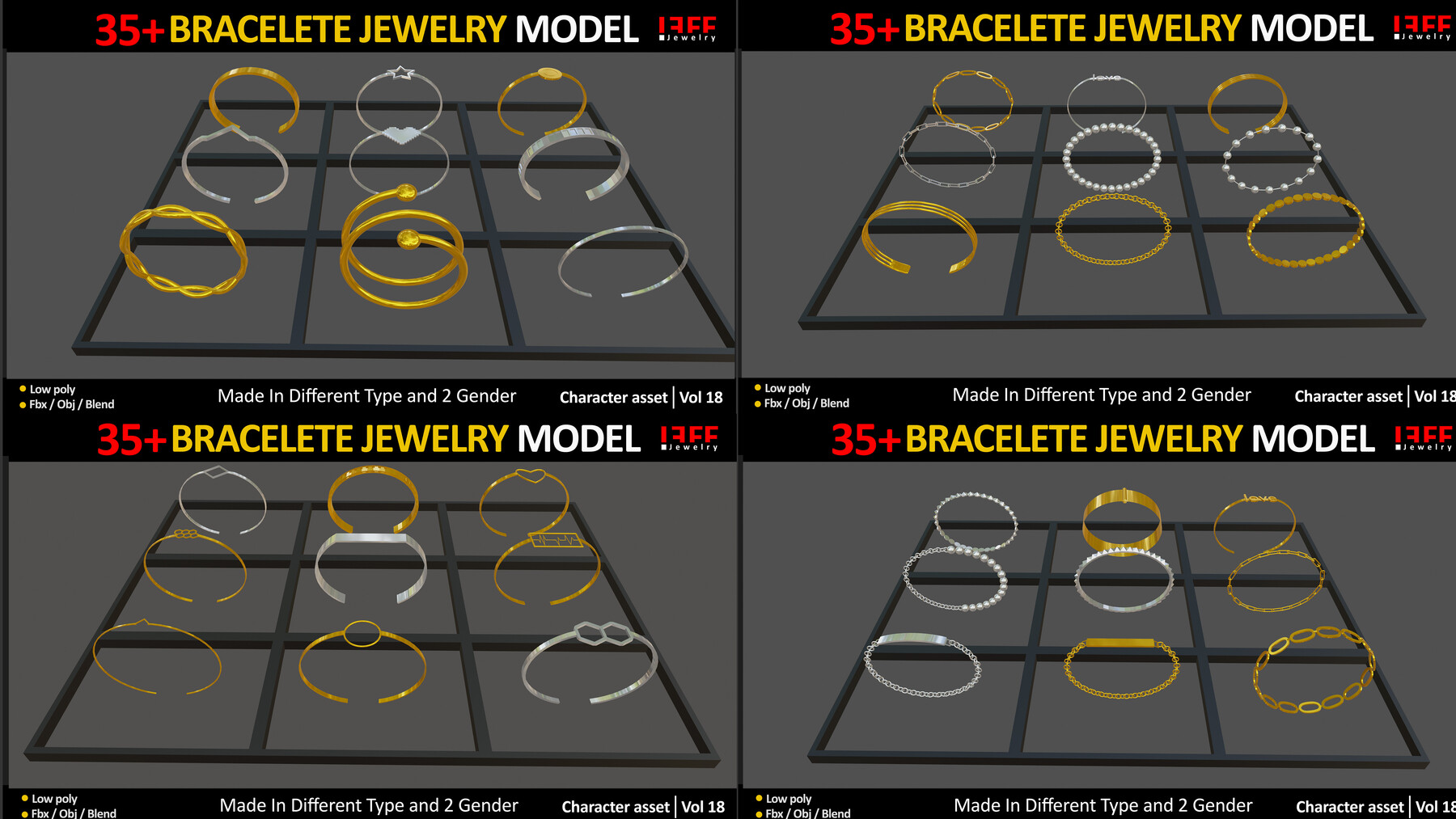 ArtStation - 270+ JEWELRY COLLECTION MODELS | Game Assets