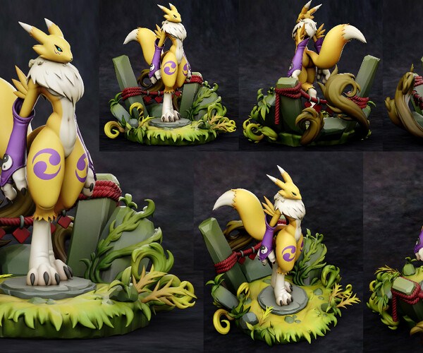 ArtStation - RENAMON 1.0 DIORAMA VER. 3D PRINT KIT | Game Assets