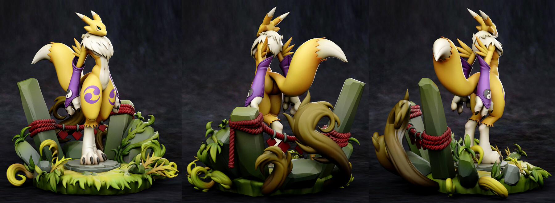 ArtStation - RENAMON 1.0 DIORAMA VER. 3D PRINT KIT | Game Assets