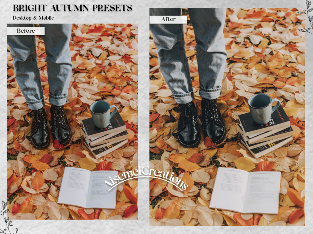 ArtStation - 10 Bright Autumn Lightroom Mobile & Desktop Preset Fall ...