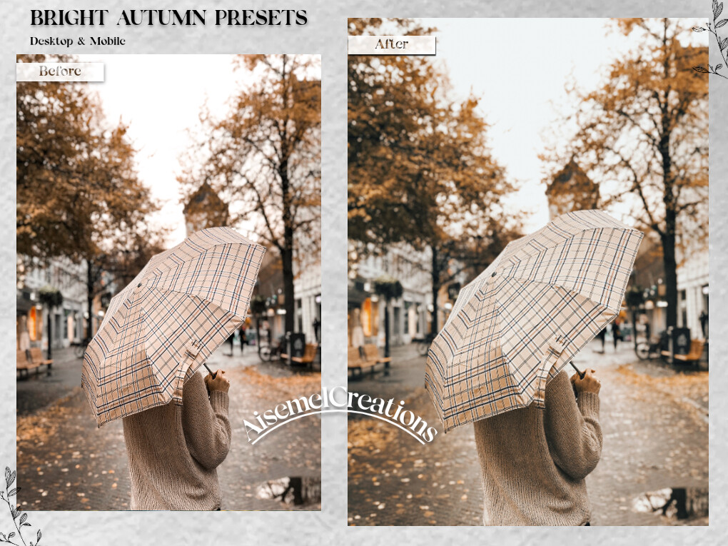 ArtStation - 10 Bright Autumn Lightroom Mobile & Desktop Preset Fall ...