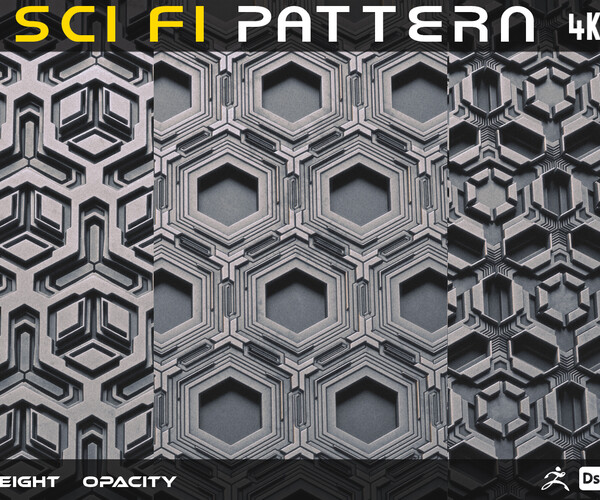 ArtStation - 100 SCI FI PATTERN | Brushes