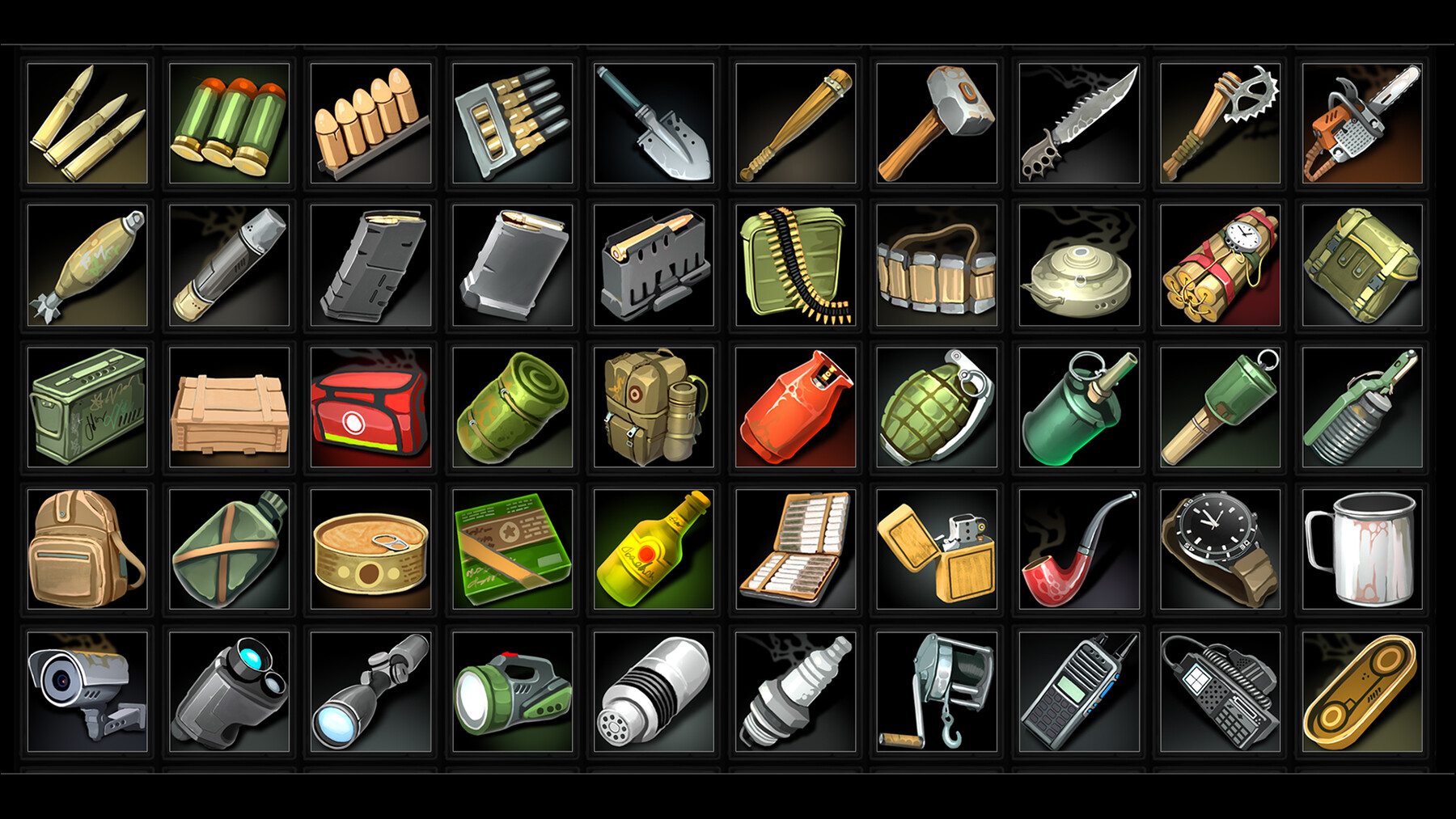 ArtStation - Post Apocalypse Survival Icons 06 | Game Assets